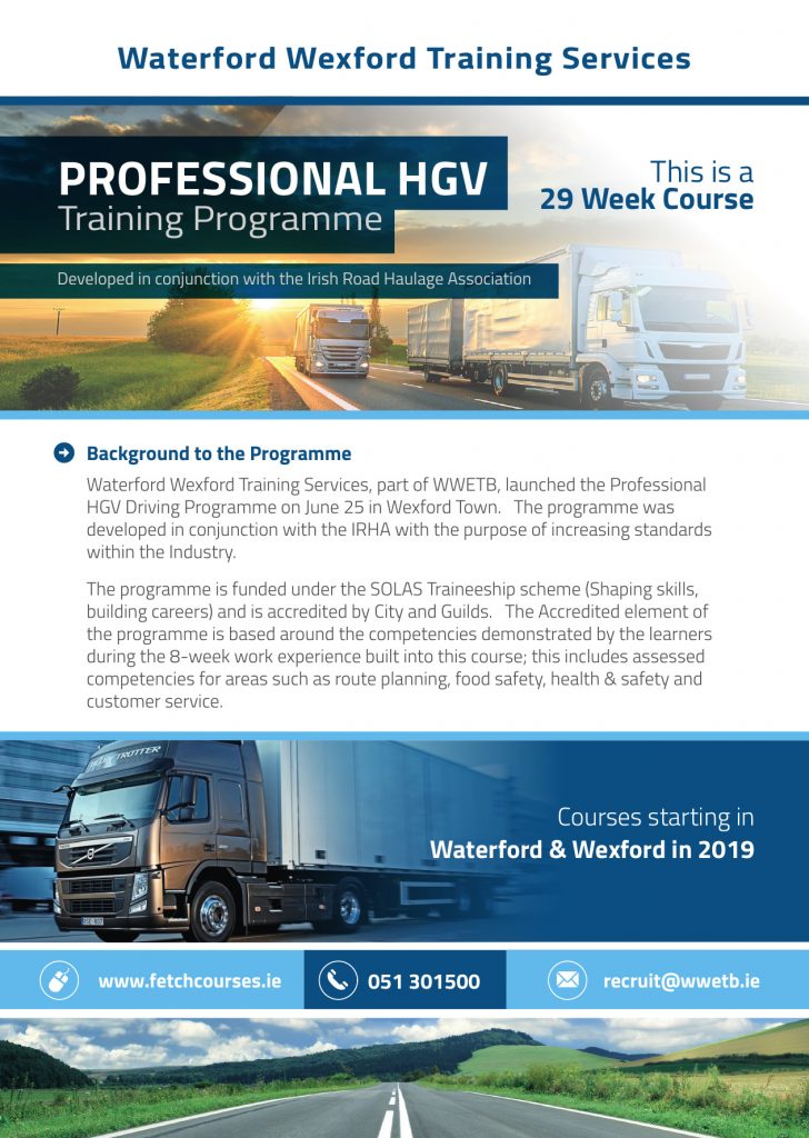 Professional HGV Training Programme - IRHA